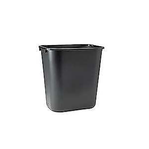 Rubbermaid Commercial Soft Molded Plastic Wastebasket, 7 Gal, Black
