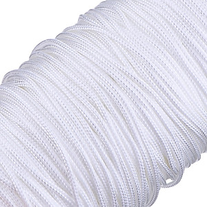 Outus 109 Yards/Roll White Braided Lift Shade Cord for Aluminum Blind Shade, Gardening Plant and Crafts(1.8 mm)