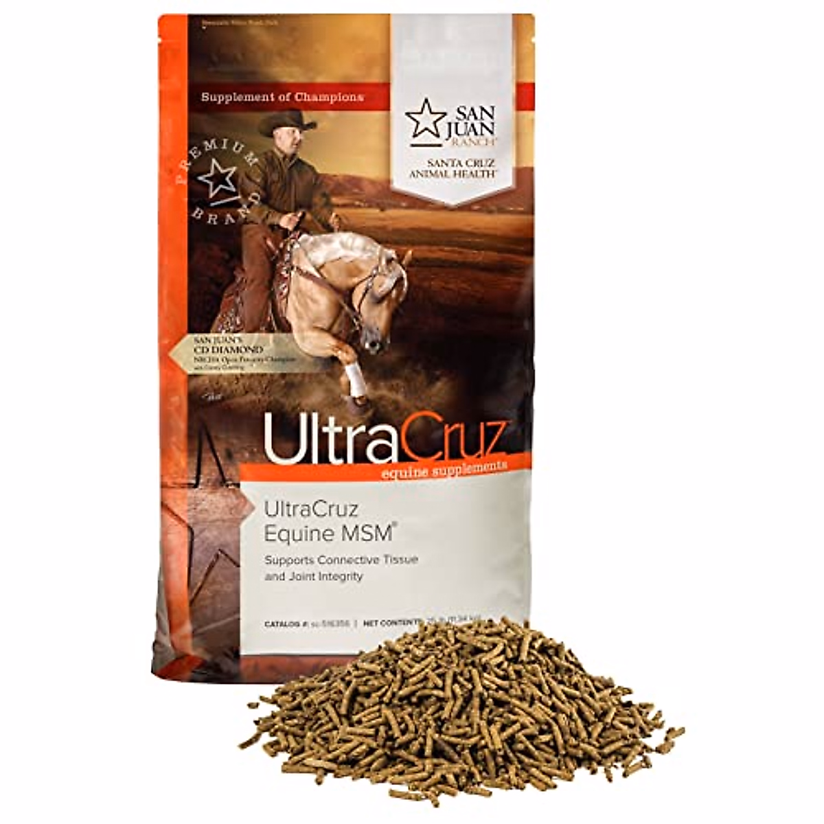 UltraCruz Equine MSM Joint Supplement for Horses, 25 lb, Pellet (150 Day Supply)