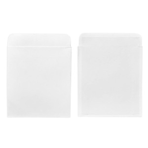 100 Pack Self-Adhesive Library Card Pockets for Book Checkouts, CDs, DVDs, Classroom Supplies (3.5 x 4.5 In)