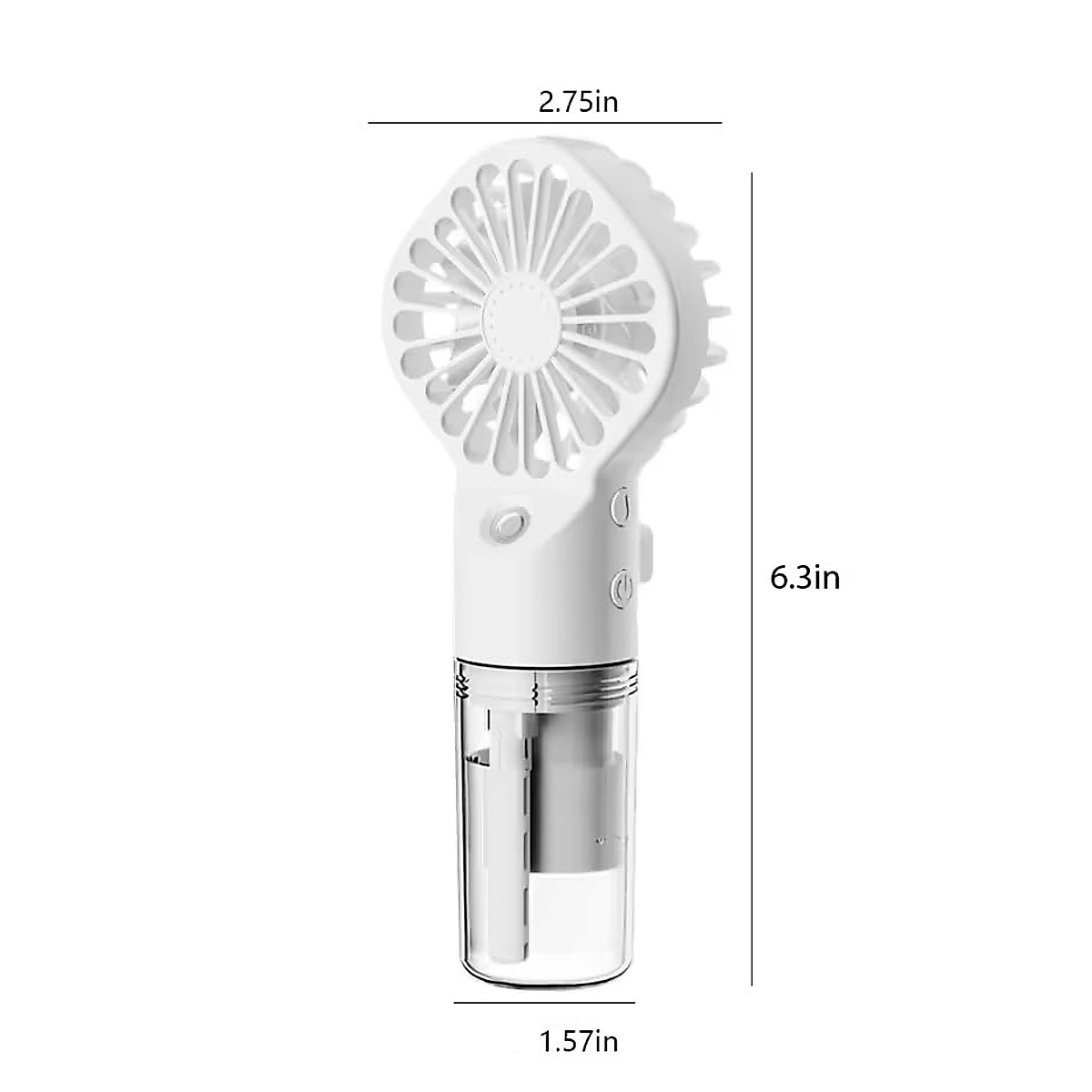 Handheld Fan Portable Handheld Misting Fan - Rechargeable Battery Operated Spray Mist Fan - Water Mist Fan - Outdoors Misting Personal Cooling - Cooling Fans for Makeup Travel, Beach, PACK OF 2