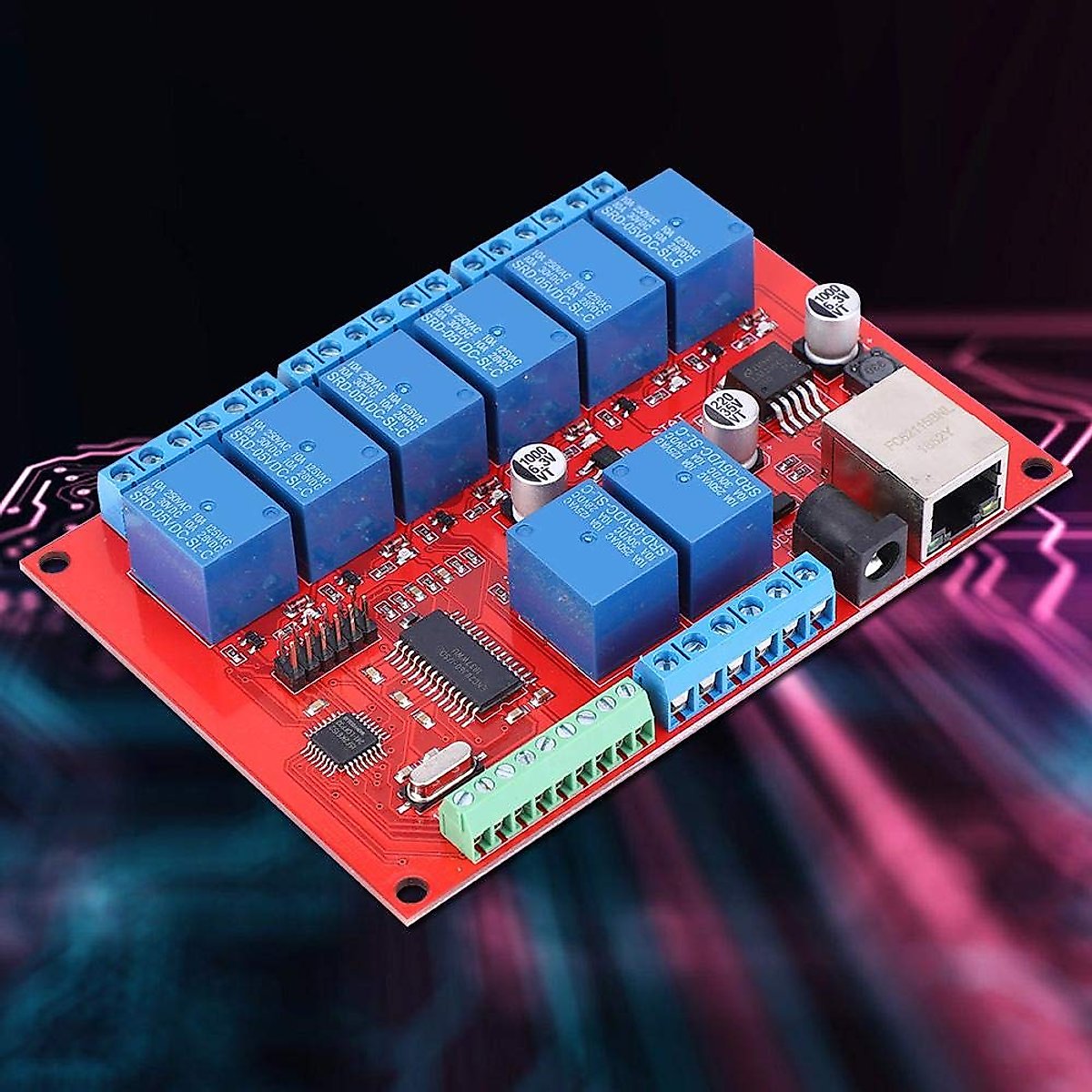 Kadimendium Ethernet Relay Board 8-Channel Network Switch TCP UDP Module Controller Circuit Board LAN Ethernet Electronic kit