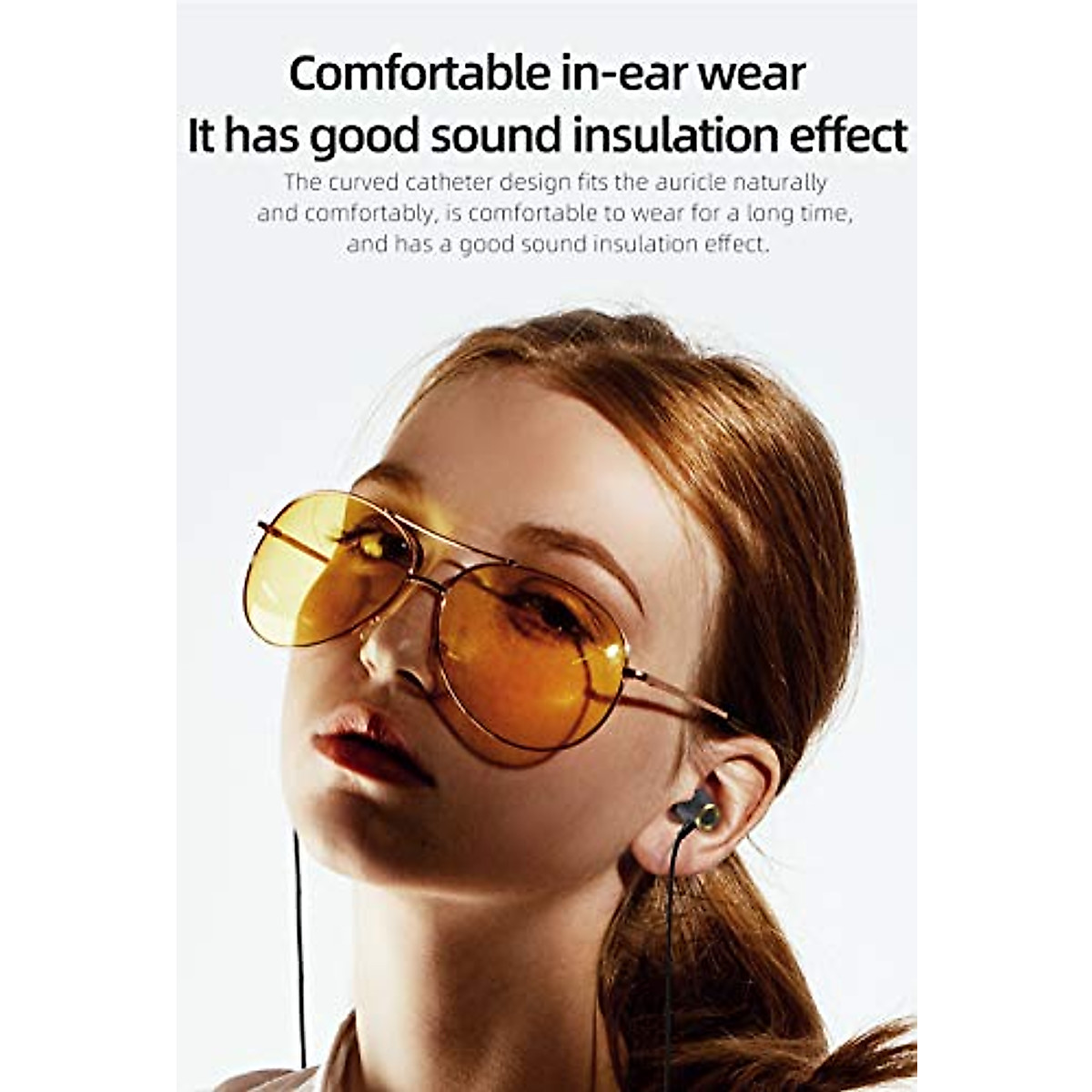 CCA CST in-Ear Earbud Headphones Dual Magnetic Dynamic Crystal-Clear Sound, Ergonomic Comfort-Fi for Computer & Laptop, Noise Isolating Earphones for Android Cell Phone (Gold No Mic) …