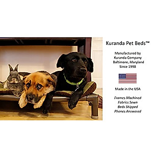 Kuranda Elevated Indoor Bed - Walnut PVC - X-Large - 44" x 27" - Cordura - Burgundy