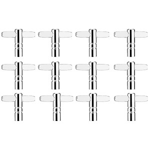 Set of 12 Silverline T-Type Drum Keys - Standard Universal Steel Drum Head Tuning Key Set