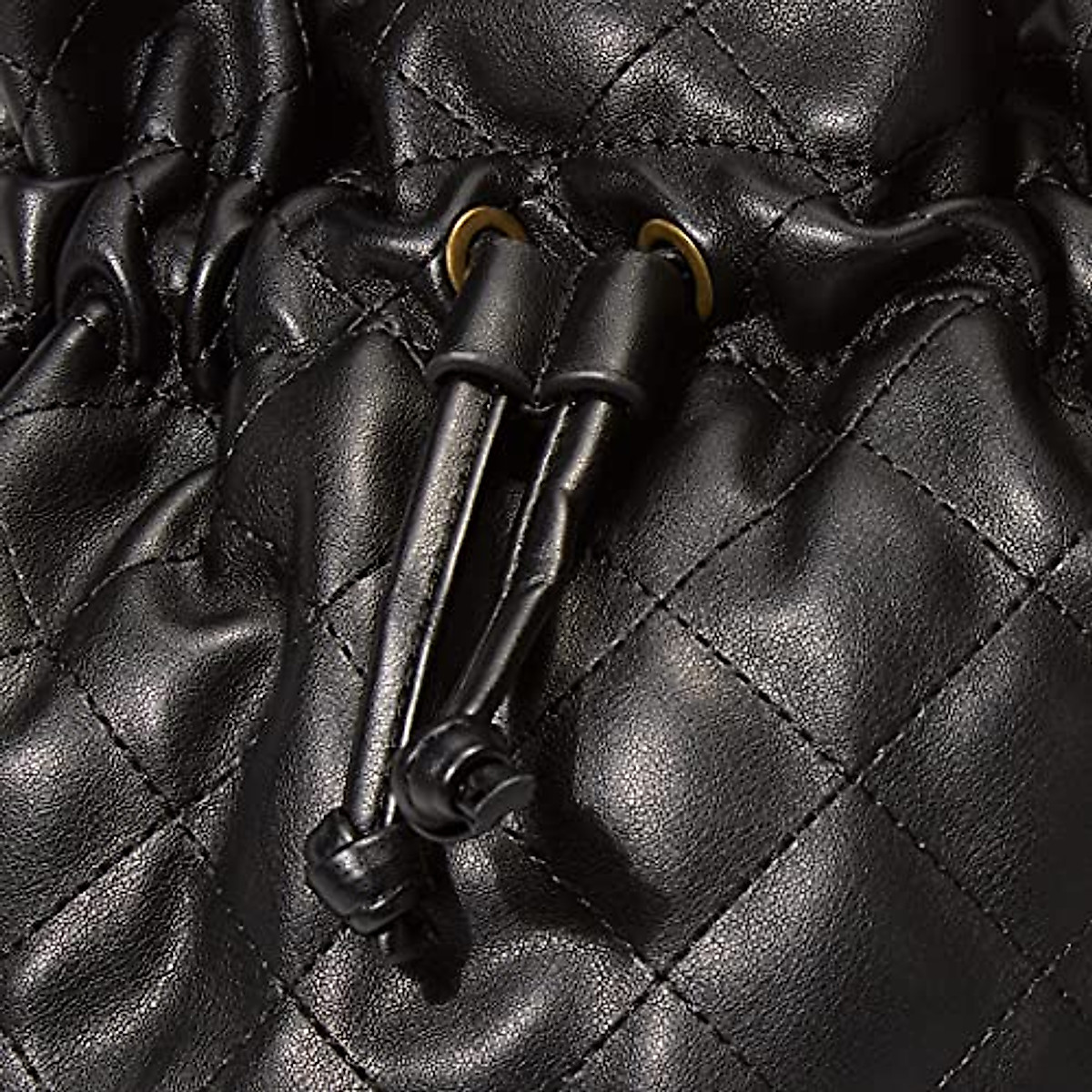 The Drop Women's Josie Drawstring Bucket Bag, Black, One Size