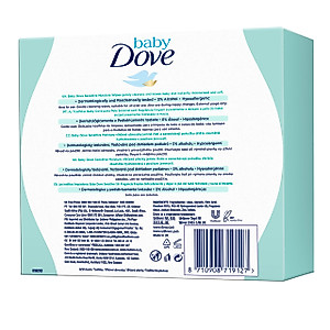 Dove Baby Wipes, Sensitive Moisture, Hypoallergenic 0% Alcohol, 50 Wipes (Pack of 4, 200 Wipes)