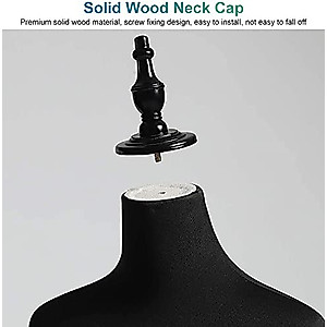 Tailors Dummy Mannequins Female Dress Form Half Body - Black Dummy Manikins with Base, T-Shirt/Short Sleeve/Tops Woman Mannequin Display Stand Dressform Mannequin