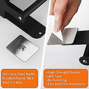 Modixun 4Pcs 304 Stainless Steel Adhesive Screws, No Drilling Adhesive Wall Mount Screw Hooks, Adhesive Hanging Nails, Seamless Nail Free Screws, 1cm/0.39in