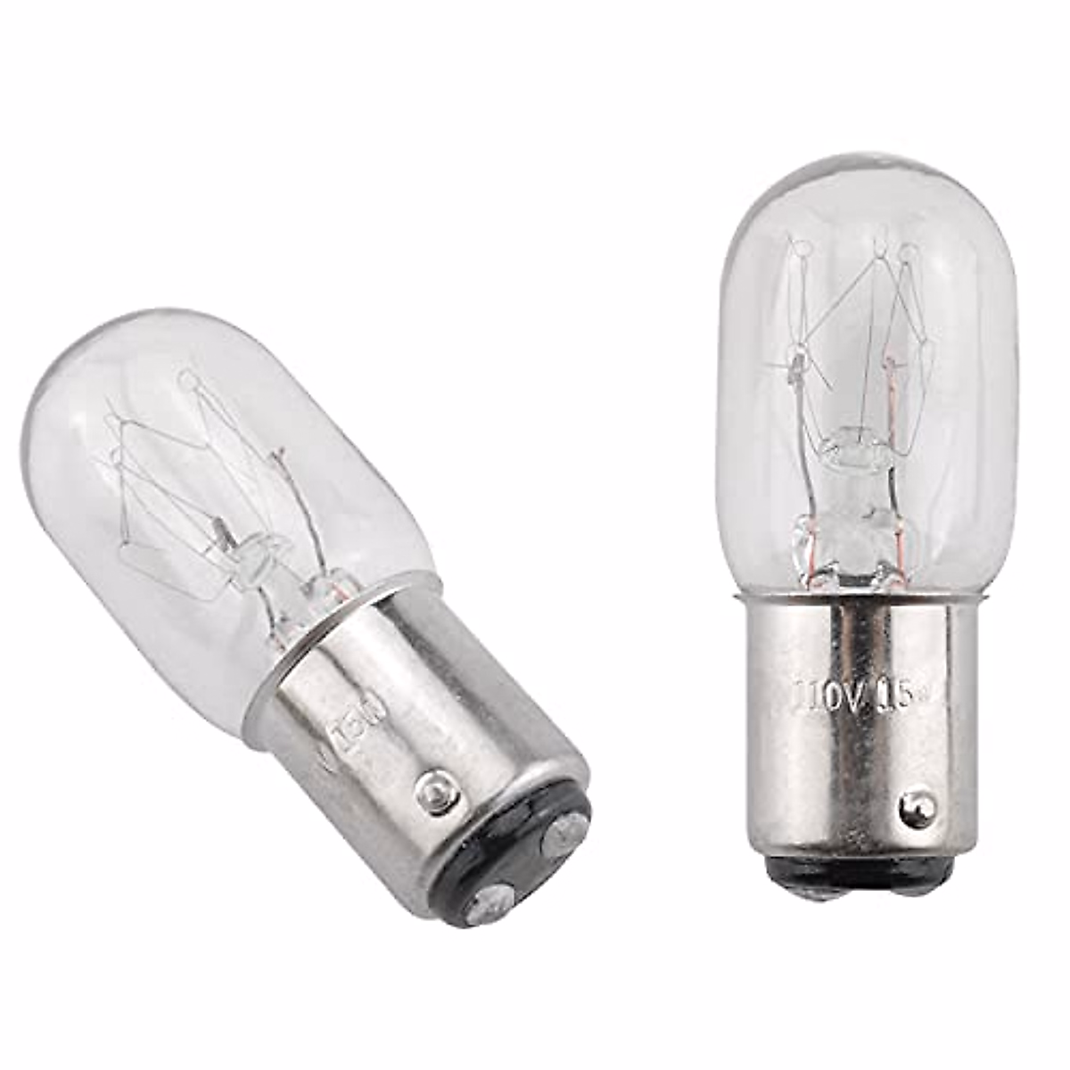 BAIRONG 4pcs 15W 120V Silver Base Sewing Machine Light Bulb Household Sewing Machine Incandescent Bulb Compatible with Sewing Machine with Push-in Base