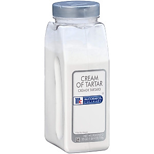 McCormick Culinary Cream of Tartar, 25 oz - One 25 Ounce Container of Cream of Tartar Powdered Thickening Agent for Egg Whites, Meringues, Angel Food Cake, Cookies, and More