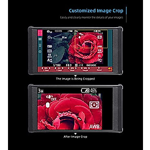 Portkeys PT6 Monitor 5.2 inch 3D LUT 4K HDMI Touch Screen 1920 * 1080 Live Streaming Monitor HDMI DSLR Camera Field Monitor with Peaking Frame, Wireframe Protection, Image Crop Function