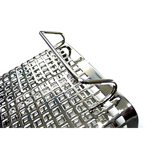 Small Square Stainless Steel Perforated Cutlery Basket Sink Rack Storage Silver by Stopia