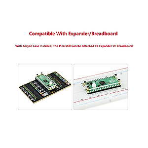 Waveshare Clear Acrylic Protection Case for Raspberry Pi Pico, Customized Key Cap, Neat Design