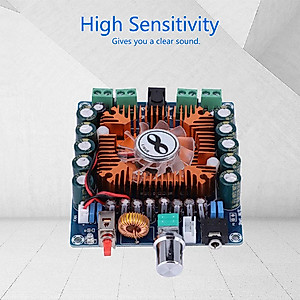 Digital Audio Amplifier Board, 4 Channels 4 x 50W Large Power HiFi Amplifier Board - IC Smart Cooling Digital Amplifier Board