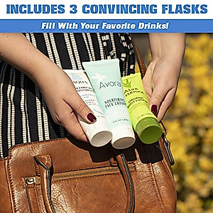 GoPong Hidden Lotion Flask, Sneak Alcohol Anywhere, 3-Pack