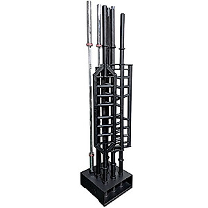 Titan Fitness Olympic Barbell 9 Holder Vertical Storage Display Rack 19" x 19"