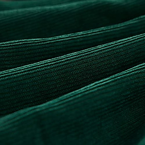 Toddler Girl Fall Dress Kid Solid Corduroy Ruffle Long Sleeve Princess Dress Winter Outfit Little Girl Casual Clothes(Green, 18-24M)