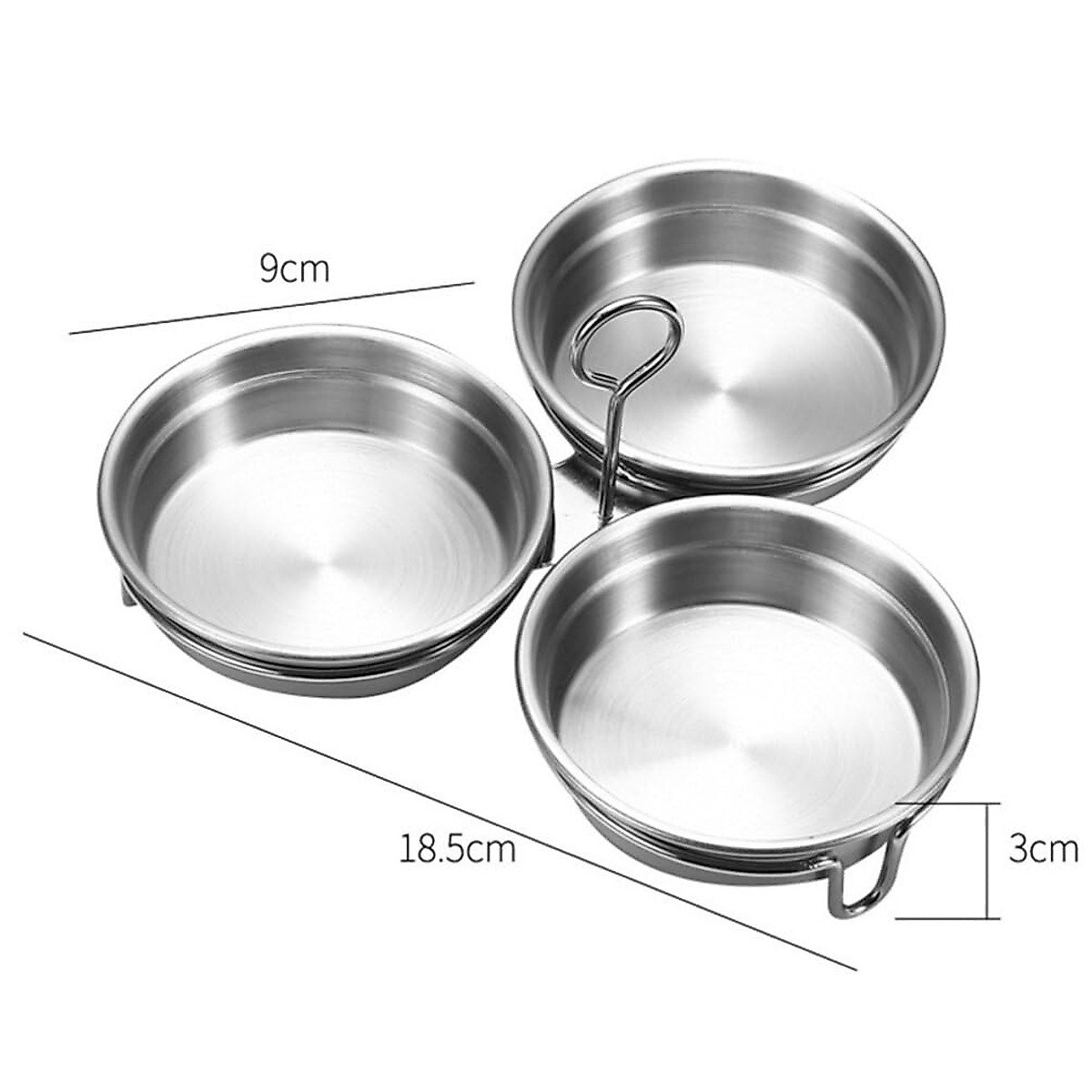 Hemoton Metal Egg Poacher Cups 3pcs Stainless Steel Egg Poacher Pan Cups with Oil Brush Hard Boiled and Poached Egg Maker Compatible with Skillet Pressure Cooker Poached Egg Cooker