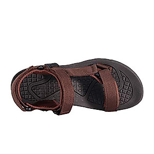 COLGO Men's Sport Sandals Comfort Classic Athletic Hiking Sandals with Arch Support Outdoor Wading Beach Water Shoes(8 M US, Brown)