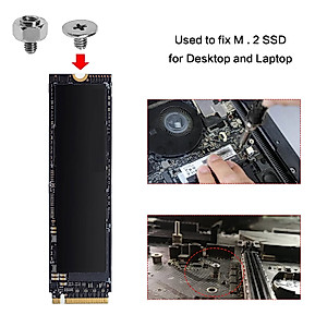 Micro Traders M.2 SSD NVMe Screws Mounting Kit PC Motherboard Screw Kit Compatible with ASUS Motherboards with Stud and Screwdriver Computer Parts