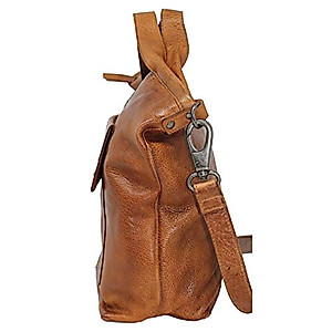 Latico Leathers Bianca Leather Tote Bag for Women (Cognac) - Made From 100% Authentic Leather Handcrafted by Artisans - Top Handle Crossbody Bag Versatile Women Purses and Handbags for Work & School