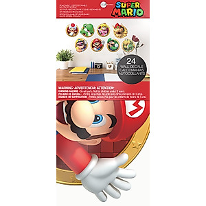 RoomMates RMK5224SCS Super Mario Character Peel and Stick Wall Decals, Yellow, Green, red