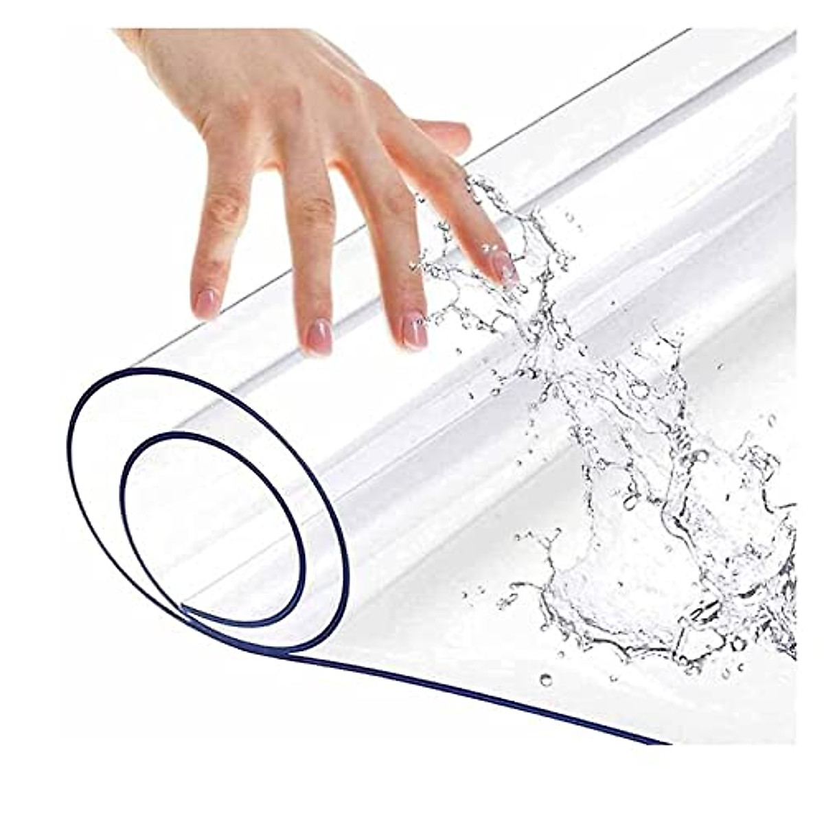 Clear PVC Desk Chair Mat Transparent Heavy Duty Hard Chair Mat for Wood Floors, Rectangular Home Carpet Protector, Can Be Cut Multipurpose Vinyl Roll for Hallway Entryway Foyer Hall Area Rugs,60-160cm