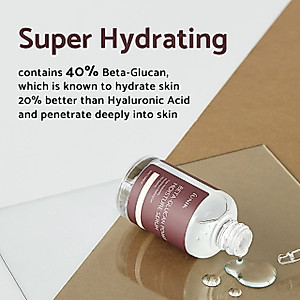 IUNIK Beta-Glucan Power Deep Moisture Vegan Serum 400,000 ppm Intense Hydration Mushroom Yeast Extracts Naturally-derived - Dry Mature Sagging Sensitive Skin Cell Regenerating Lifting Korean Skincare