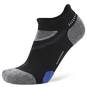 Balega Ultraglide Cushioning Performance No Show Athletic Running Socks for Men and Women (1 Pair), Black, Small