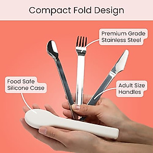 Uba Portion Control Flatware & Bariatric Diet Utensils Set with Silicone Case (1)
