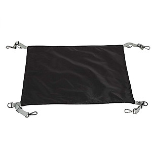 Hanging Cat Hammock, Pet Hammock for Cage, Adjustable Cat Bed Two Sides Comfortable/Waterproof Resting Sleepy Pad for Cats Small Dogs Rabbits or Other Small Animals (Black) (Black, 22 x 16.5)