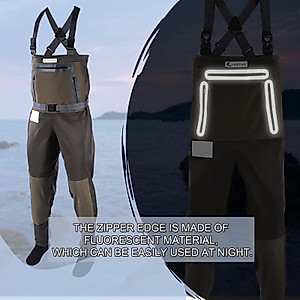 HotSrace Waders for Men, Fishing Waders for Women,3-Ply Nylon,Waterproof for Hunting, Lightweight Waders