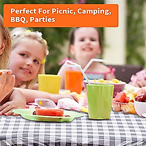 Fitted Picnic Table Cover with Bench Covers, 3 Pieces Waterproof Camping Picnic Tablecloth Cover with Elastic Edge for Indoor/Outdoor/Patio, 6ft Rectangular Vinyl Picnic Table Cover, Grey