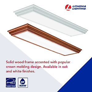 Lithonia Lighting FMFL 30840 CAML 4000K WH 4-Foot LED Linear Flush Mount, 2800 Lumens, 120 Volts, 35 Watts, Damp Listed, White