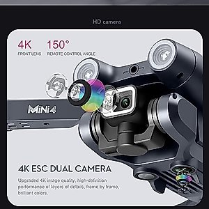 RKSTD RC Drone With Camera - HD RC Drone For Kids, Fpv Adult Beginner RC Drone, One Button Takeoff/Landing, Gravity Sensor, Gesture Control, 3D Flip, Voice Control, Holiday Gift