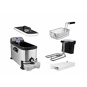 Kalorik® 3.2 Quart Digital Deep Fryer with Oil Filtration, Stainless Steel