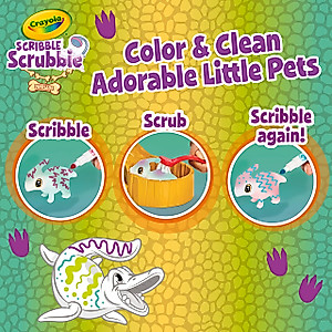 Crayola Scribble Scrubbie Pets Dinosaur Waterslide, Dinosaur Toys for Kids, Pet Grooming Toy, Gifts for Boys & Girls, Ages 3+