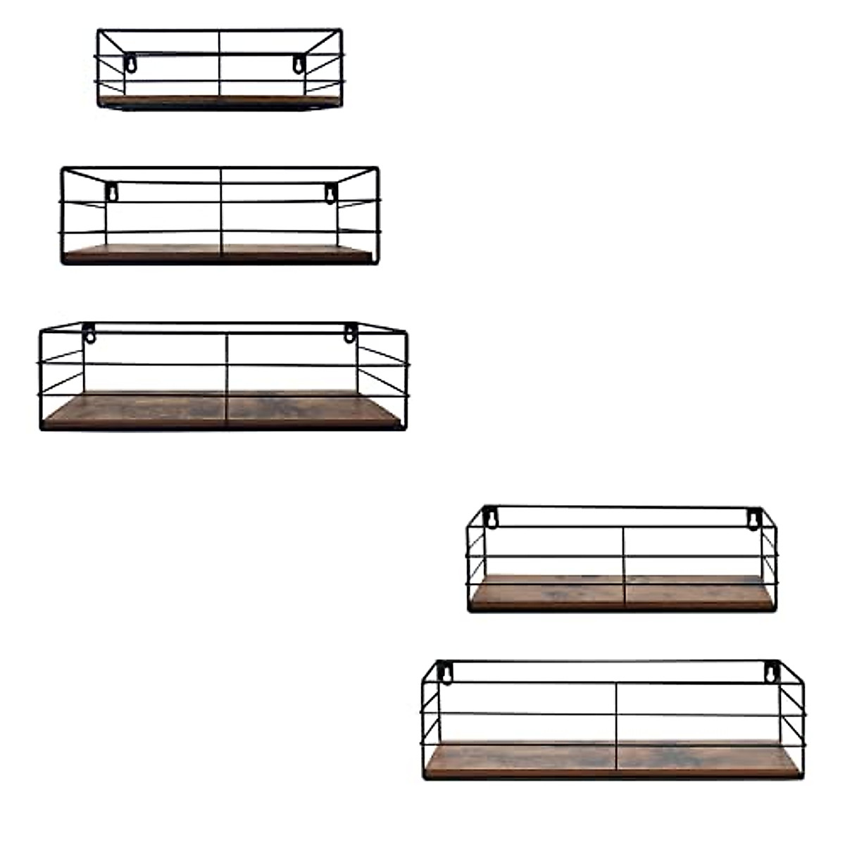 CRUGLA Floating Bathroom Wall Mounted Shelves 5 Sets