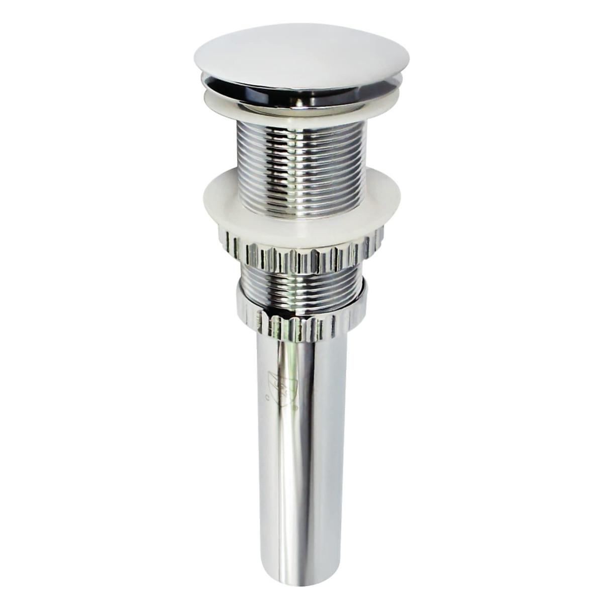 Fauceture EV8211 Kingston Brass Coronel Push Pop-Up Bathroom Sink Drain Without Overflow, 1-1/4" O.D. tailpiece, Polished Chrome