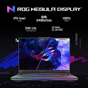 ASUS ROG Strix G16 Gaming Laptop 2024, 16" 240Hz QHD+, Intel 14th Gen Core i9-14900HX (Up to 5.8GHz), GeForce RTX 4060, 32GB DDR5, 1TB SSD, Backlit KB, Wi-Fi 6E, Win11 Pro & MS Office Lifetime License