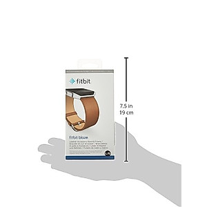 Fitbit Blaze Accessory Band, Leather, Camel, Large