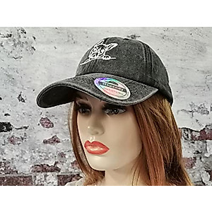 Hepandy French Bulldog Dog Hat for Women Men, Washed Black Embroidered Baseball Cap, Outdoor Travel Snapback Adjustable Dad Hat