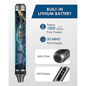 Vastar Mini Electric Screwdriver, 52 in 1 Precision Screwdriver Set with 48 Magnetic Bits, Rechargeable Power Torque Repair Tool Kit with Led Lights for ipad Phones Laptops PC Computer MacBook Camera