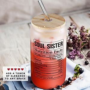 Friendship Gifts for Women Friends, Gifts for Friends Female, Gifts for Sister - Christmas Gifts for Best Friend, Christmas Gifts for Friends, Christmas Gifts for Best Friend Women - 20 Oz Can Glass