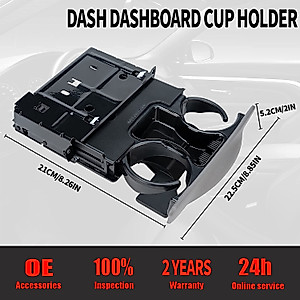Dash Dashboard Cup Holder Gray Replacement for 1999-2004 Ford F250 F350 F450 F550 Super Duty Excursion Replaces# YC3Z-2513560-CAD YC3Z2513560CAD