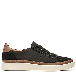 Vionic Women's Essence Mayra Suede Fashion Sneaker- Supportive Casual Shoes That Includes a Built-in Arch Support Black Suede 11 Wide