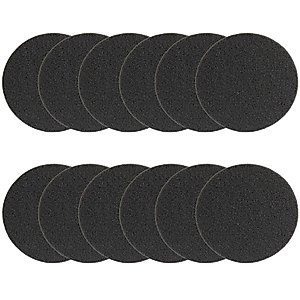 Compost Bin Charcoal Filters for Compost Bucket Kitchen Replacement Pail Carbon Filters 7.25 inch, Round, 12 Pack