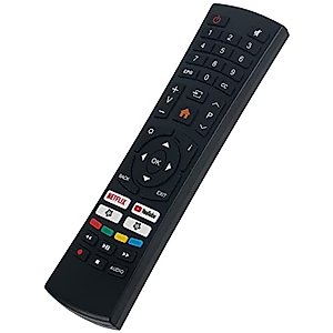 Replace Remote Control operates for SANSUI CAIXUN Smart TV EC32S2N ES32S1N S32P28N S40P28FN S43P28F S43P28FN S55A6U with Net-Flix You-Tube APP Key Button