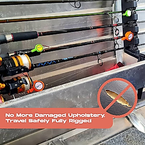 HOOK-EZE 2X Fishing Knot Tying Tool, Standard Size - Safety Device & Line Cutter - Multifunctional Fishing Accessories - Covers Fully Rigged Hooks - Blue